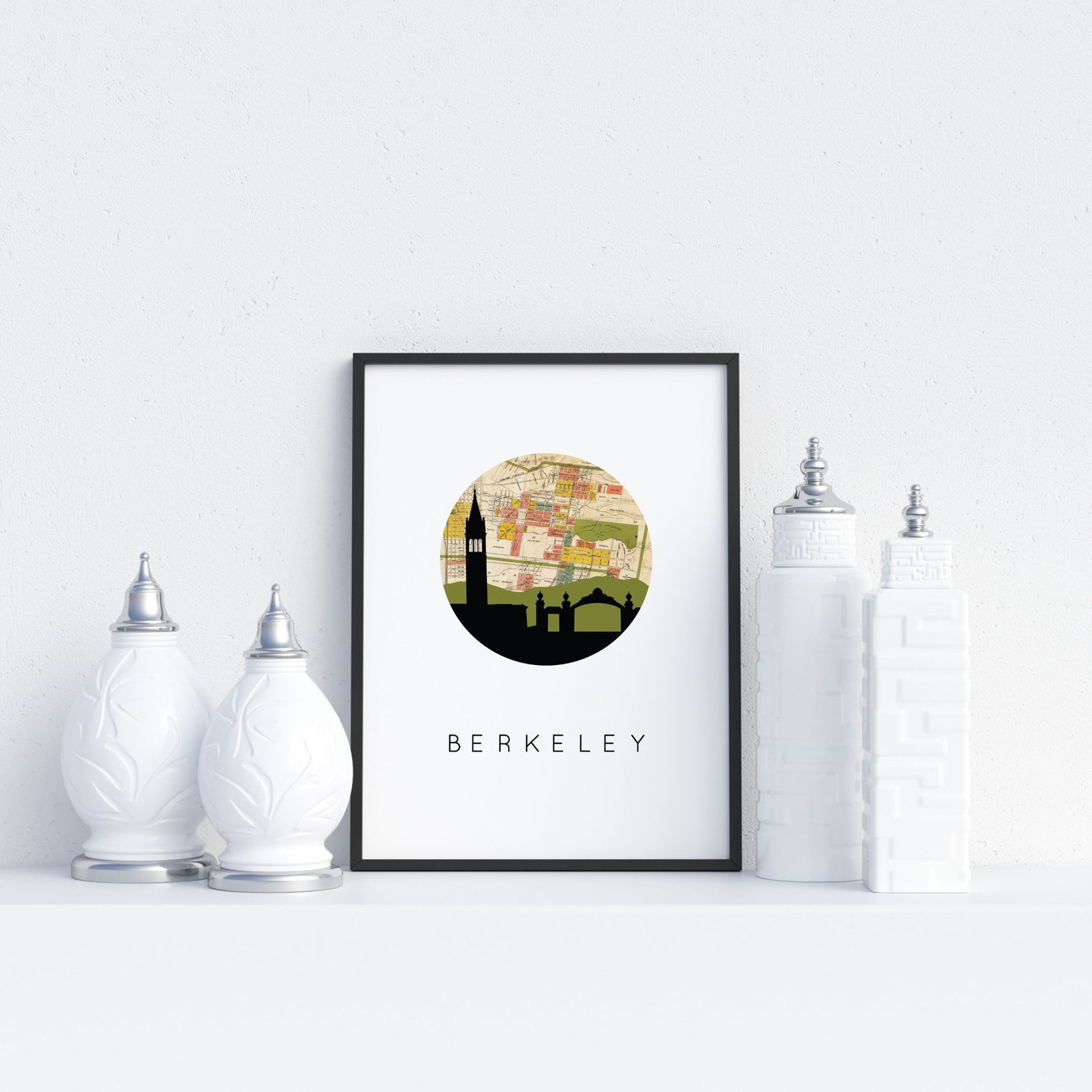 Berkeley Poster Berkeley Map Art Berkeley Art Berkeley - Etsy