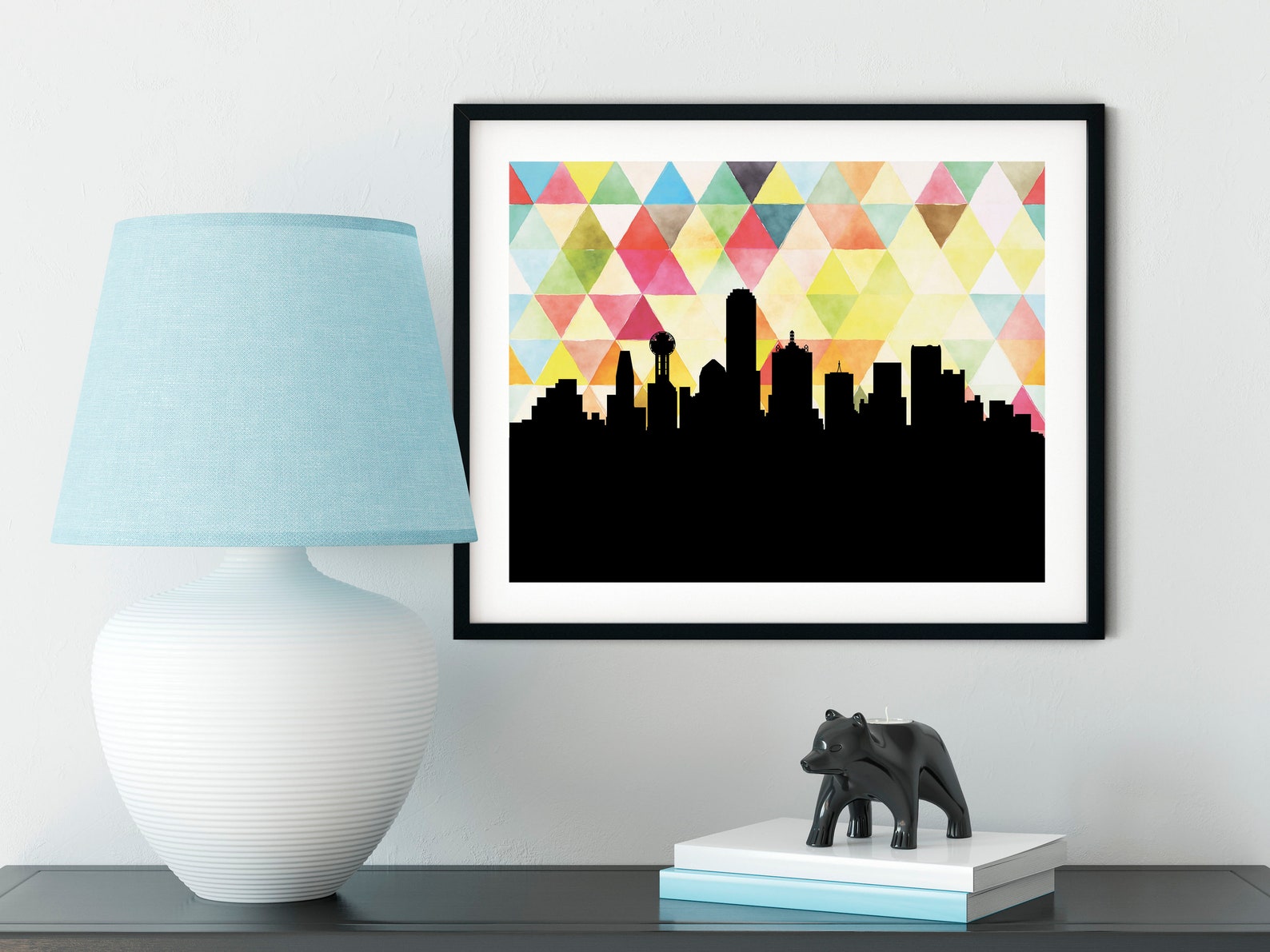 Dallas Texas Wall Art, Dallas Print, Dallas Wall Art, Geometric Wall ...
