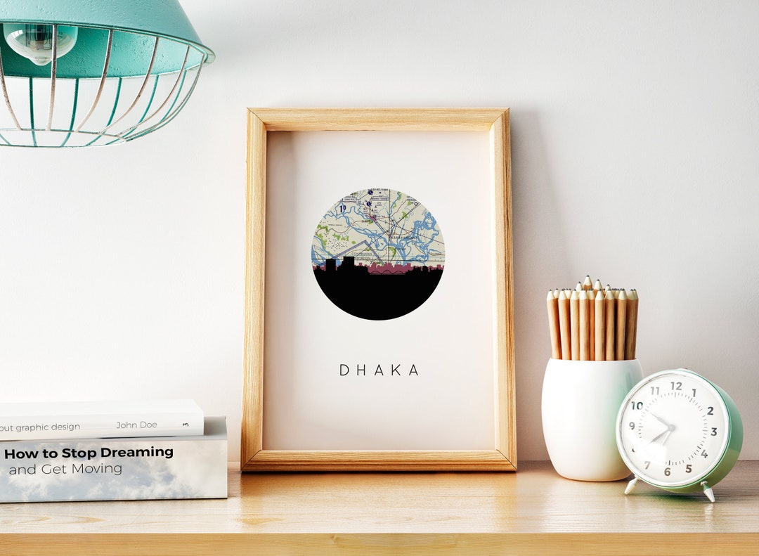 Dhaka Poster, Dhaka Bangladesh Map Print, Bangladesh Wall Art ...