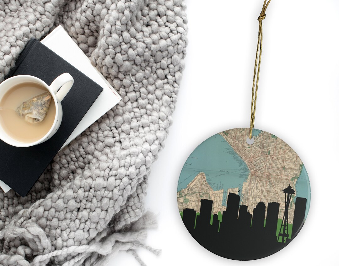 Seattle Washington Christmas Ornament, Pacific Northwest Christmas ...