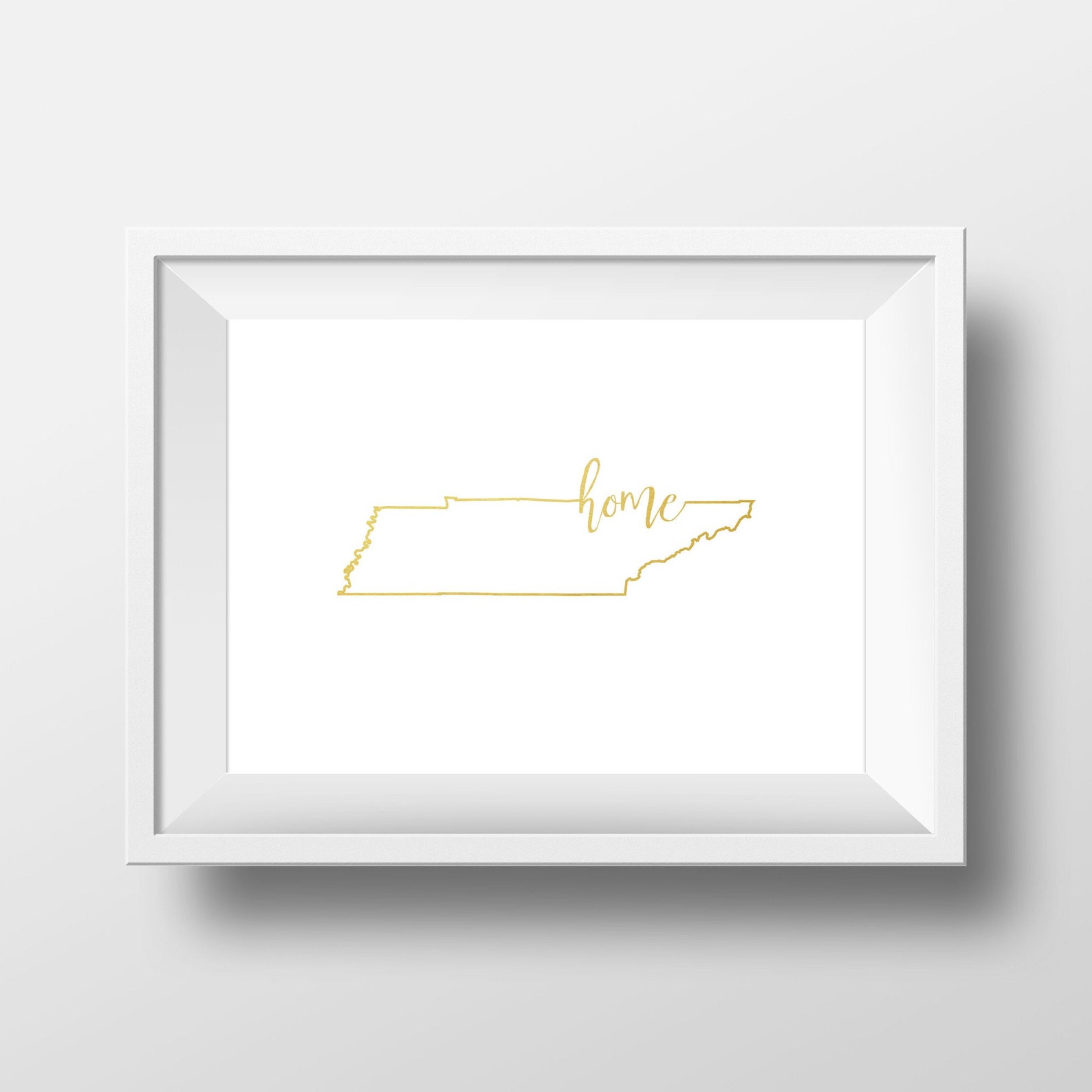 Tennessee Art Print Gold Foil Tennessee Sign Tennessee Gold - Etsy