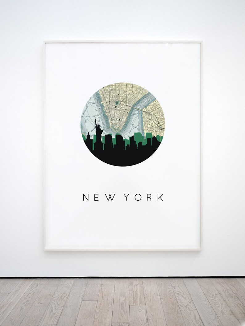 New York Prints New York Map Art New York Wall Art New York - Etsy