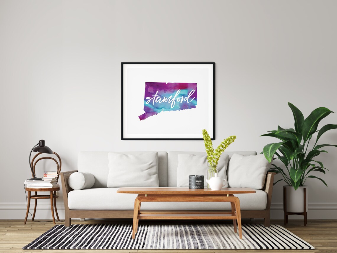 Connecticut wall art Connecticut print Bridgeport CT | Etsy