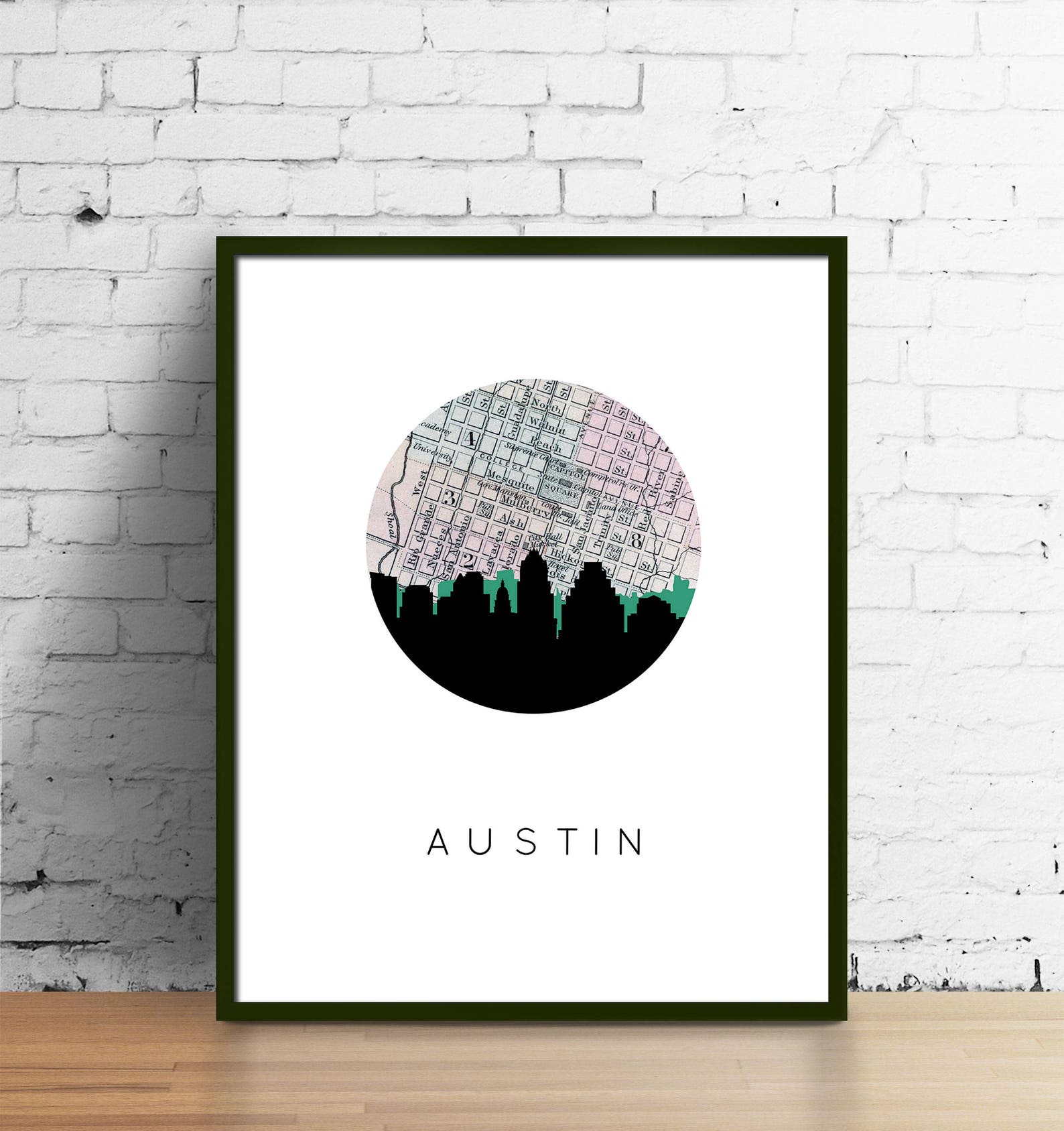 Austin Texas wall art Austin Texas print Austin Texas | Etsy
