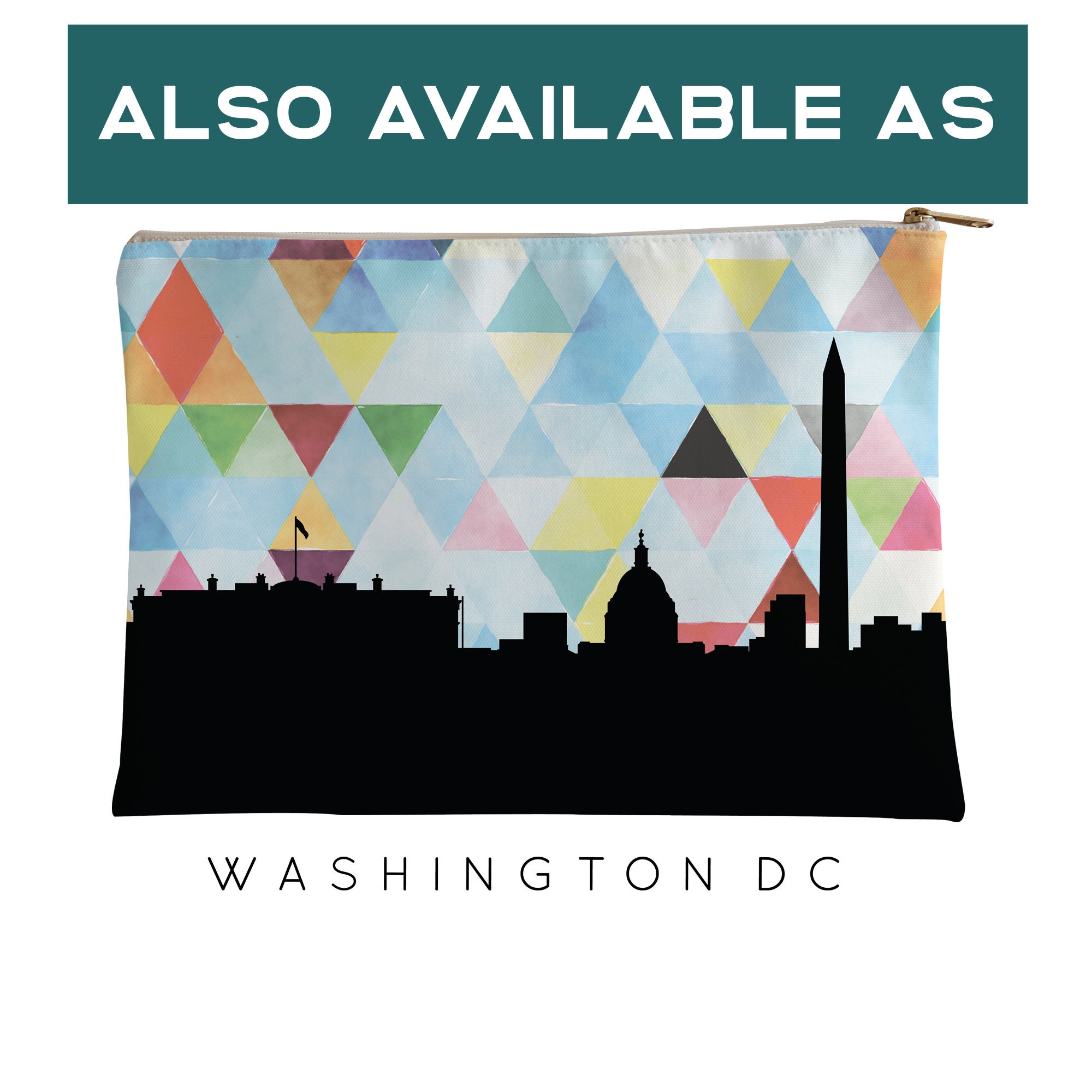 Washington dc skyline print geometric triangle washington dc | Etsy
