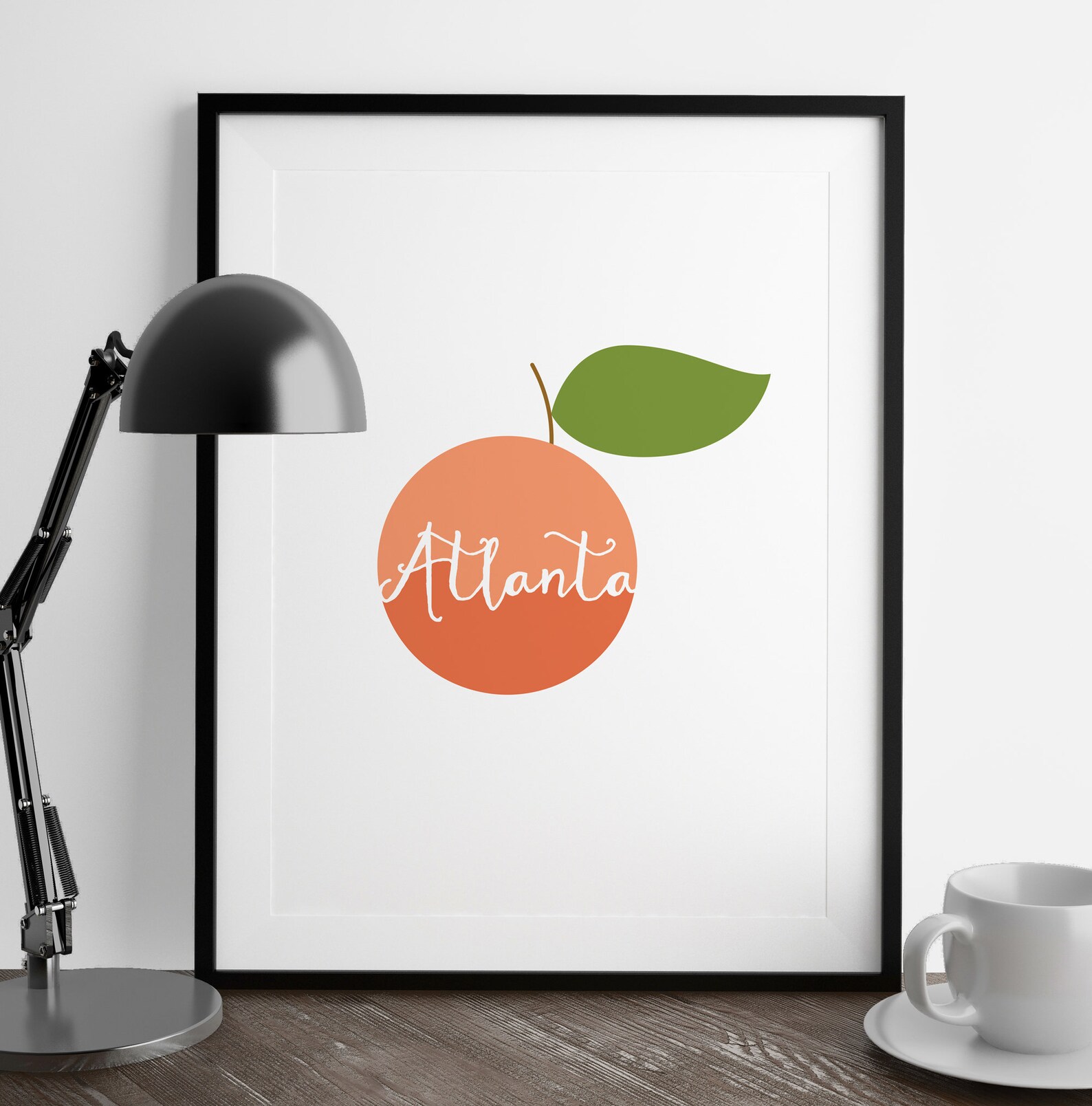 Atlanta Peach Wall Art, Atlanta Print, Atlanta Poster, Georgia Peach ...