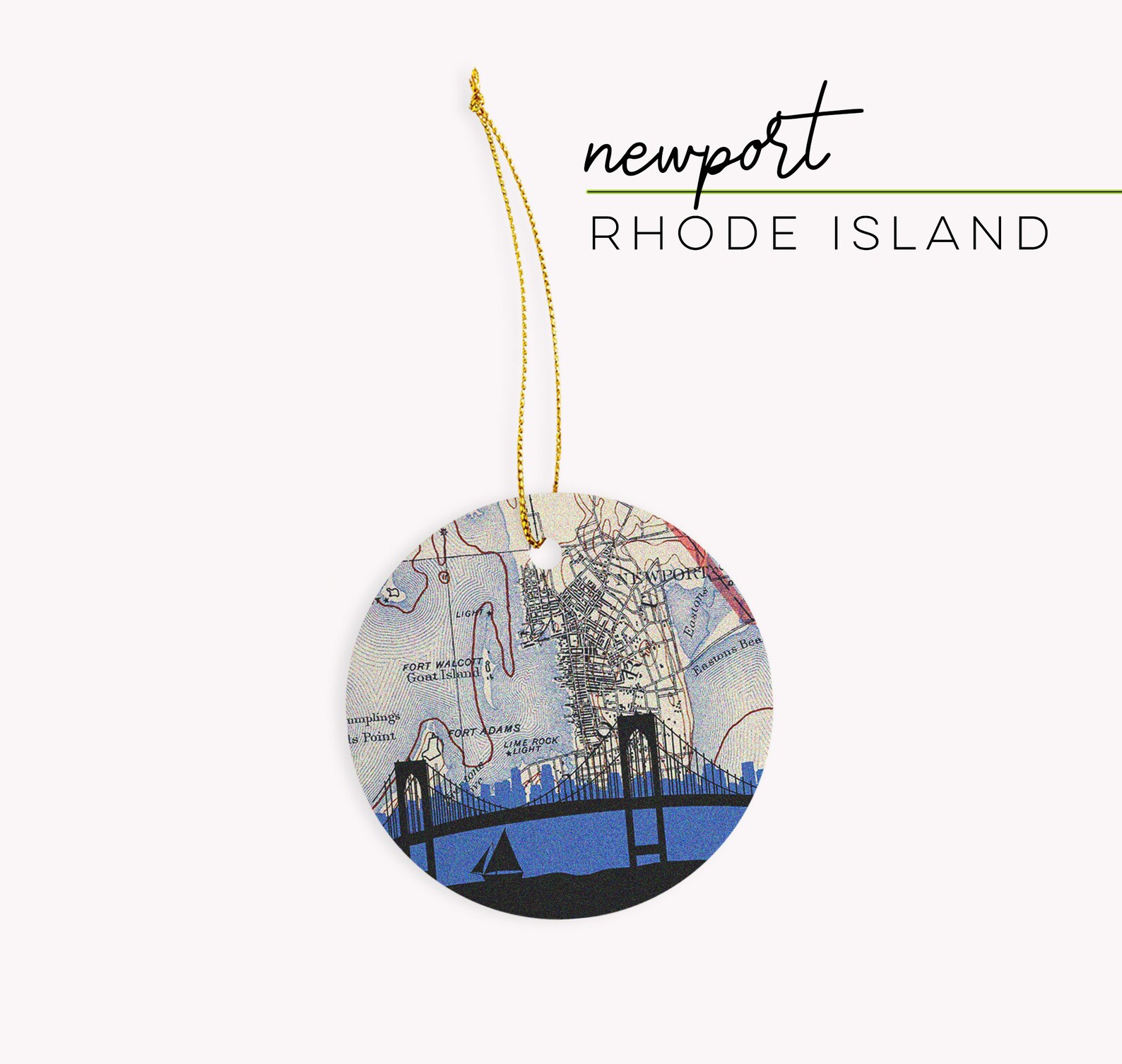 Rhode Island Ornament Rhode Island Gifts Rhode Island Map - Etsy
