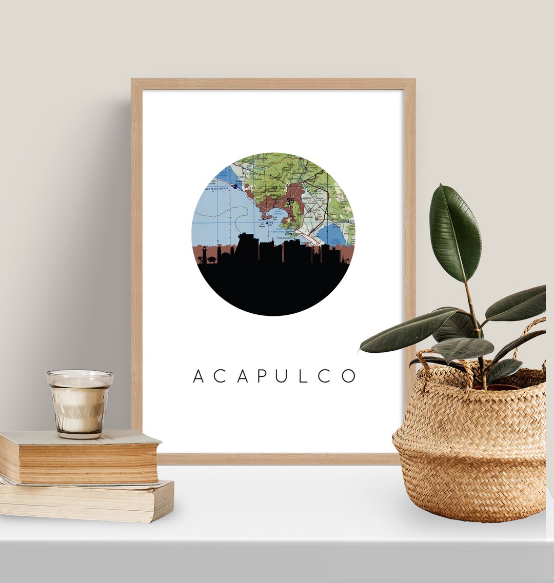 Acapulco Art Print, Acapulco Poster, Acapulco Wall Art, Mexico Framed ...