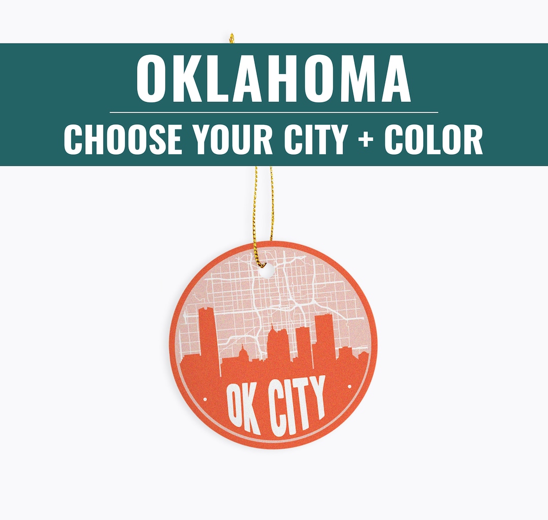 Oklahoma State Gifts: Oklahoma City and Tulsa Skyline Ornaments, Unique ...