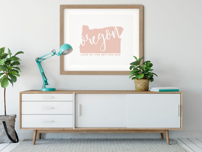 Oregon State Wall Art Oregon Art Portland Oregon Print | Etsy