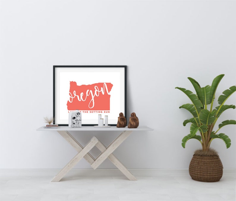 Oregon State Wall Art Oregon Art Portland Oregon Print | Etsy