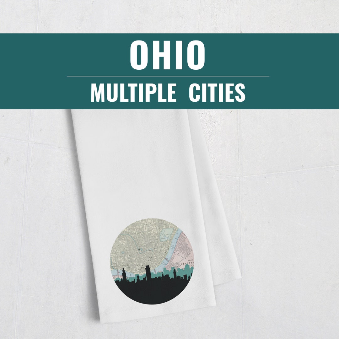 Ohio State Gifts, Ohio Towel, Columbus Ohio Skyline Gifts, Cincinnati ...