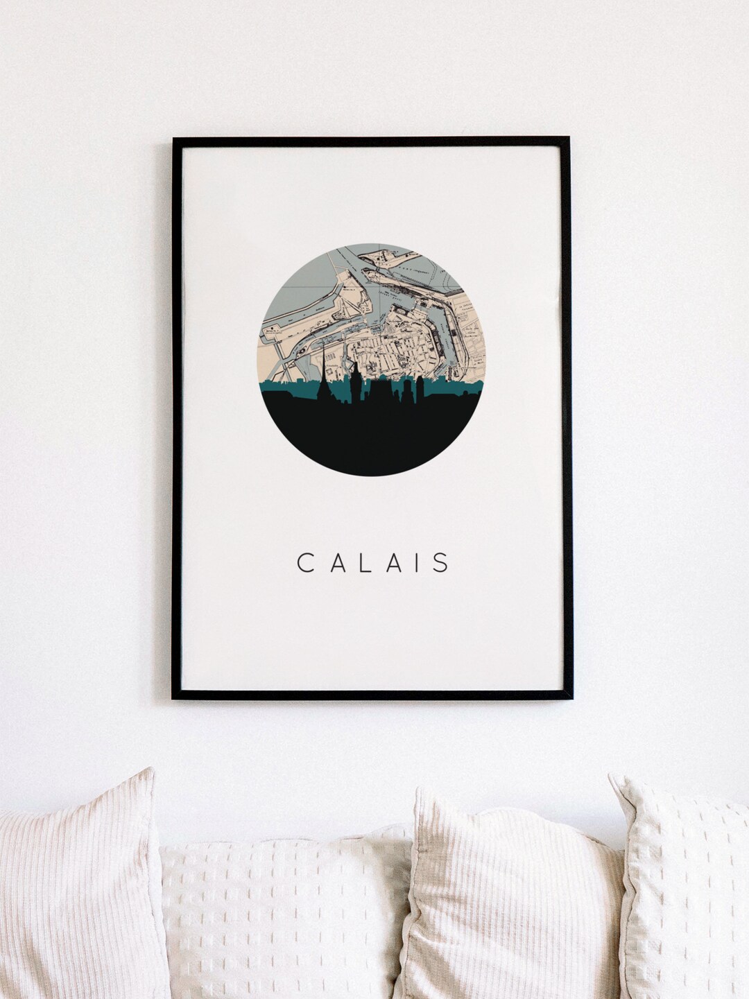 Calais France Skyline Poster, City Map Art, Travel Print - Etsy
