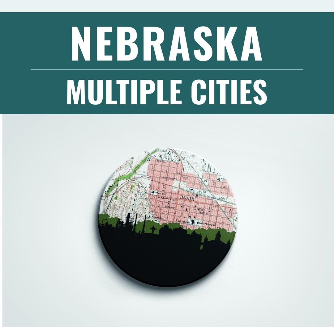 Nebraska Gifts, Nebraska Map Decor, Omaha Nebraska Coasters, Lincoln ...