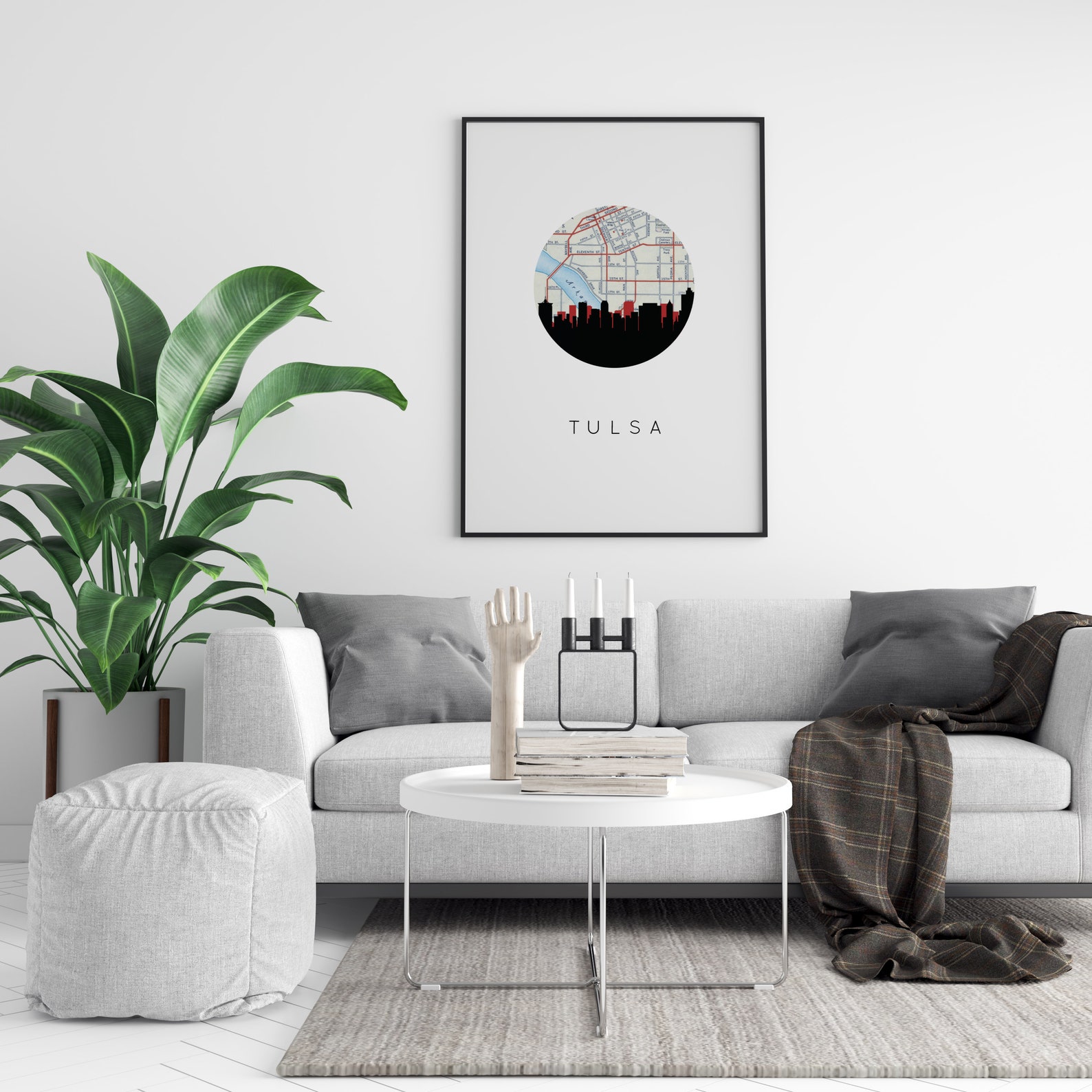 Tulsa, Oklahoma Wall Art, Tulsa Skyline Art, Oklahoma Wall Art ...