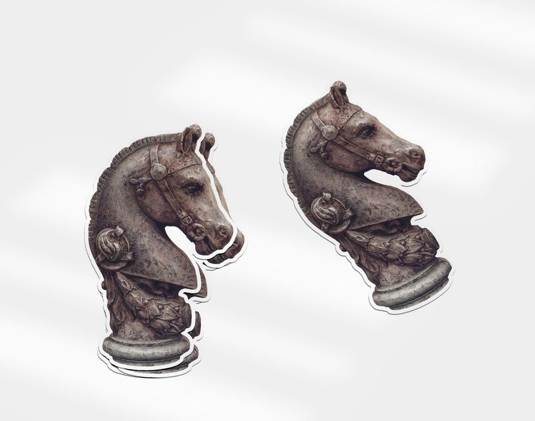 Chess Sticker - Carved Knight Chess Piece Design for Unique Style ...