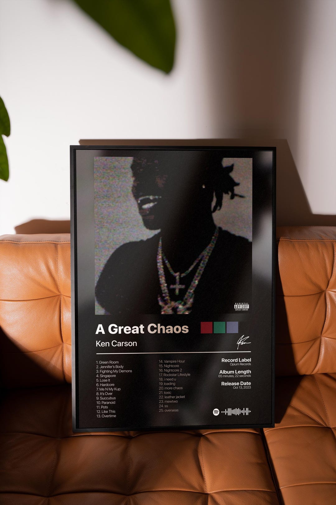 A Great Chaos Ken Carson – Personalized Physical Music Print | Custom ...