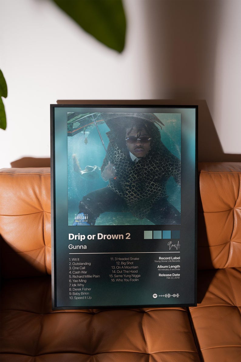 Drip or Drown 2 Gunna Album Cover – Personalized Digital Music Print ...