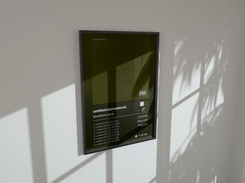 Untitled Unmastered Kendrick Lamar Album Cover – Personalized Physical ...