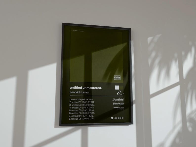 Untitled Unmastered Kendrick Lamar Album Cover – Personalized Physical ...