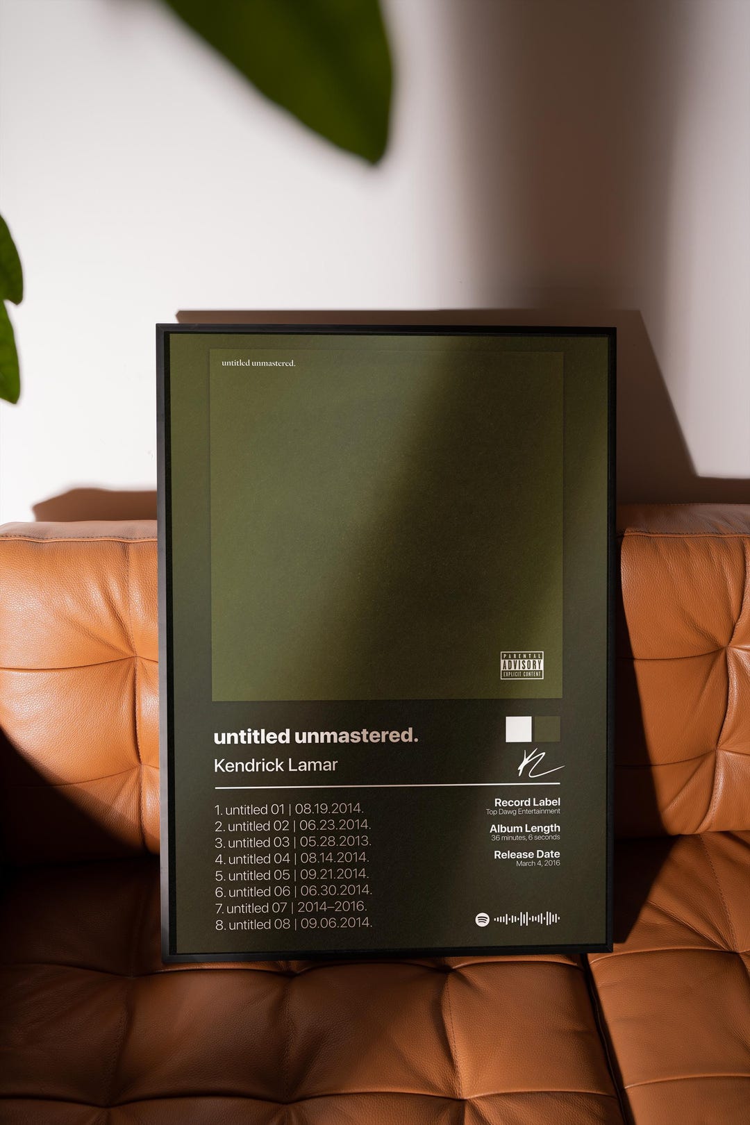 Untitled Unmastered Kendrick Lamar Album Cover – Personalized Physical ...