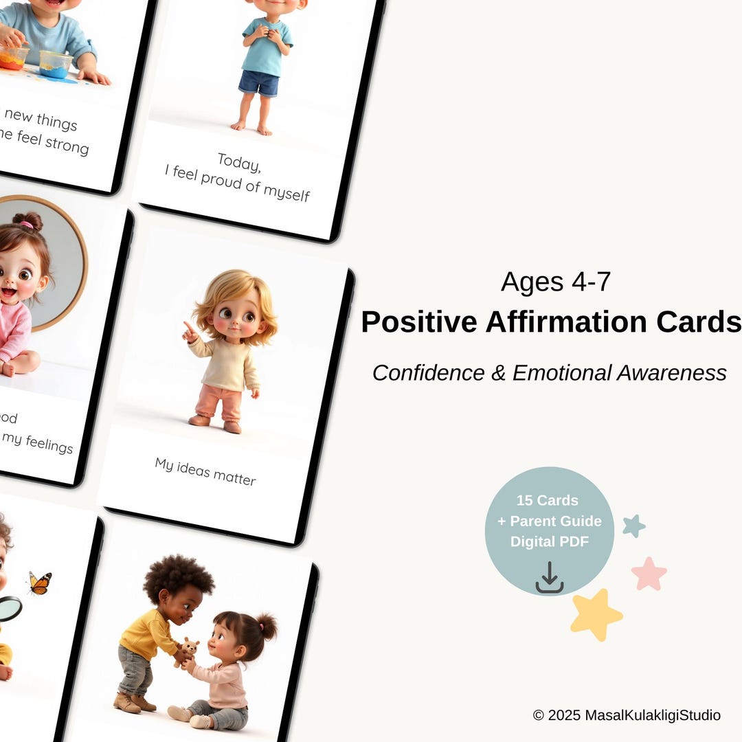 Positive Affirmation Cards for Kids | Emotional Regulation & Confidence ...