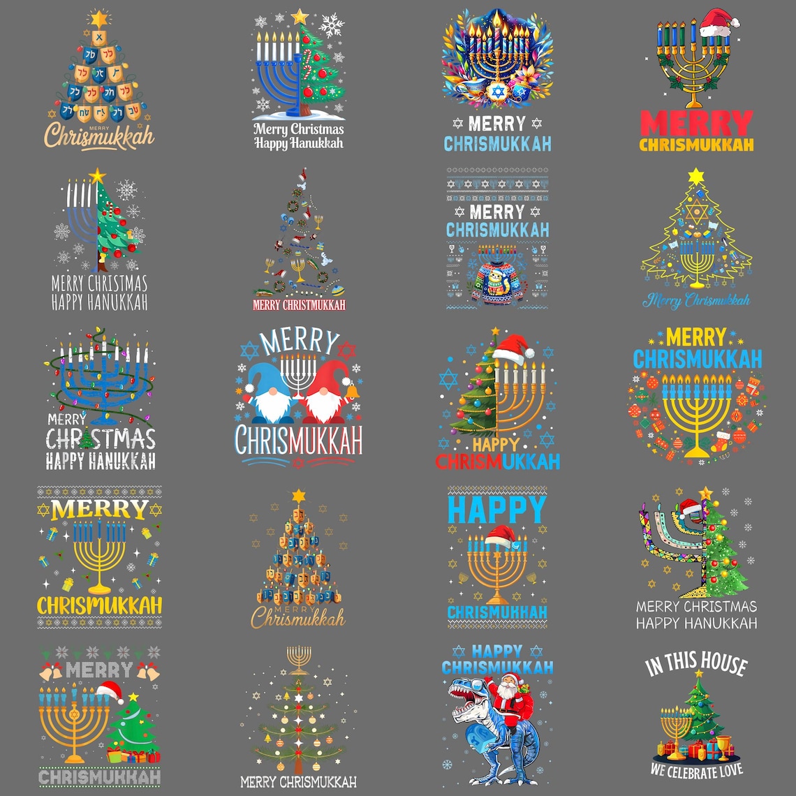 Chrismukkah Jewish Holiday PNG – Funny Christmas Hanukkah Clipart ...
