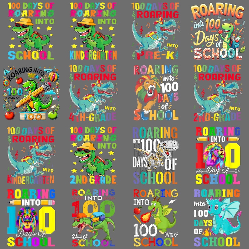 Roaring Into 100 Days of School PNG – Dinosaur Pencil Funny Teacher ...