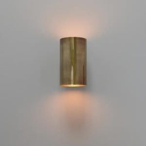 Perforated Modern Brass Cylinder Wall Sconce - Etsy