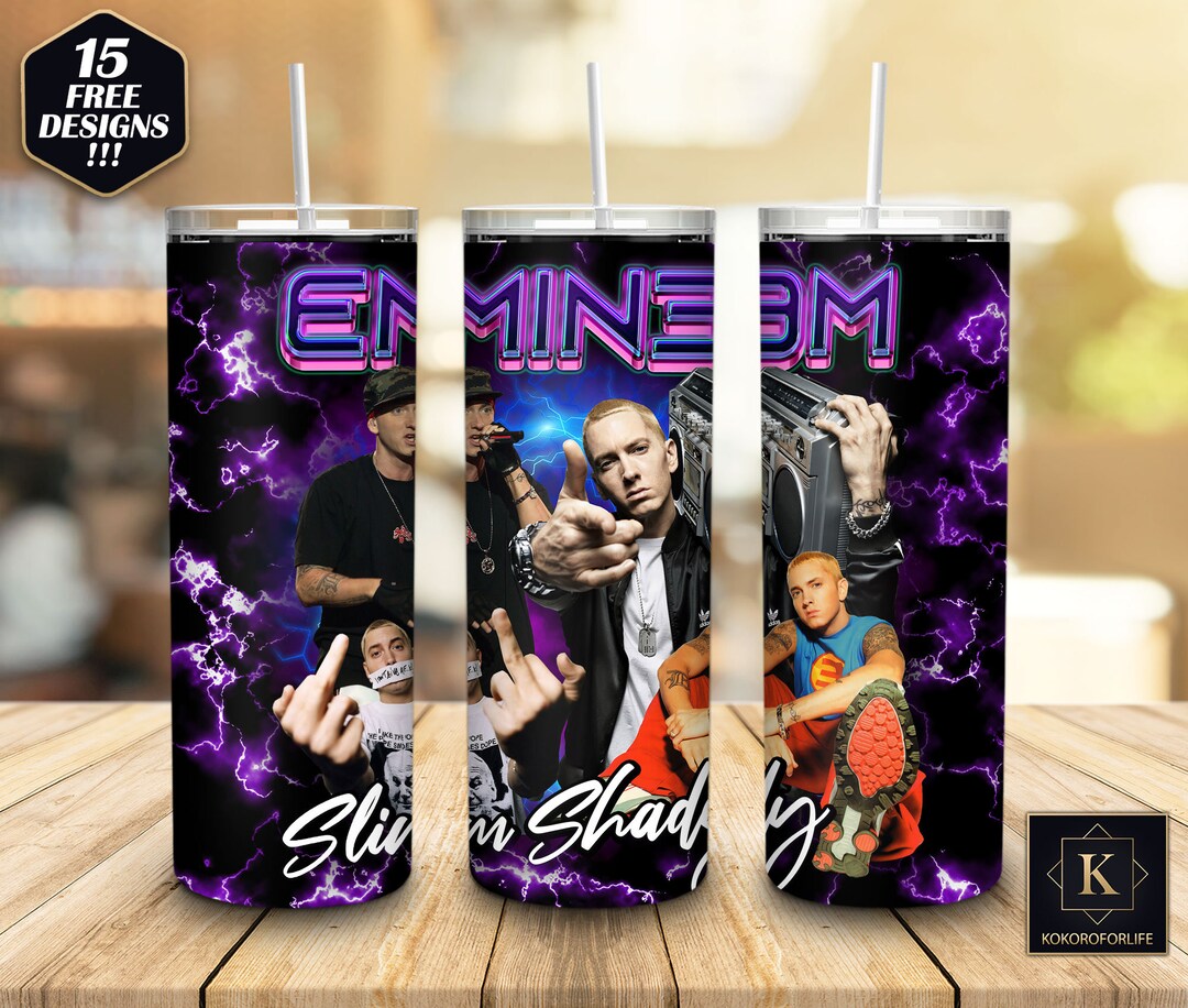 Famous Rapper 20 Oz Skinny Tumbler Wrap Png Sublimation, Celebrity ...