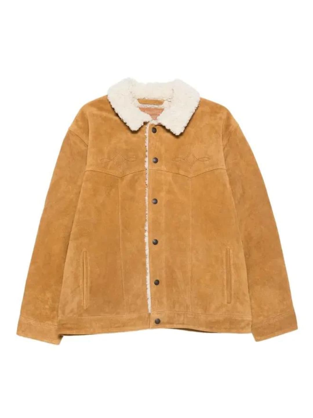 Vintage Yellow Suede Jacket With Cozy Shearling Collar - Etsy