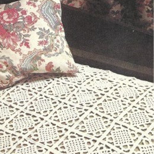 HEIRLOOM Bedspread Crochet Bedspread/motif Pattern Antique - Etsy