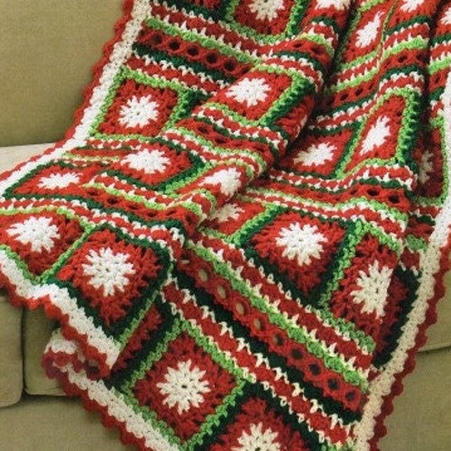 Christmas Tree Afghan Crochet Pattern Holiday Blanket - Etsy
