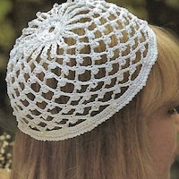 Vintage Crochet Pattern Juliet Mesh Beanie Cap Wedding Hat Beanie PDF ...