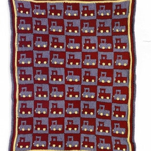 Vintage Afghan Knitting Pattern Dump Truck 4 Wheel Drive Toy Trucks ...