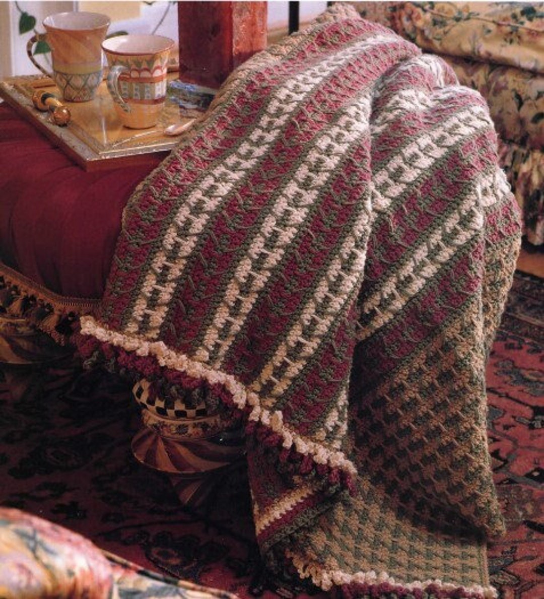 Vintage Mosaic Afghan Crochet Pattern Victorian Elegance Mosaic ...