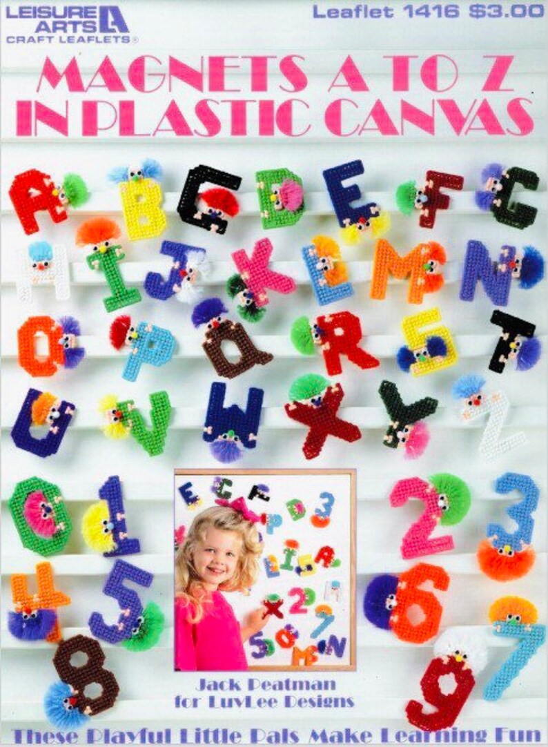 Vintage Plastic Canvas Pattern Book Leaflet Magnets A to Z - Etsy