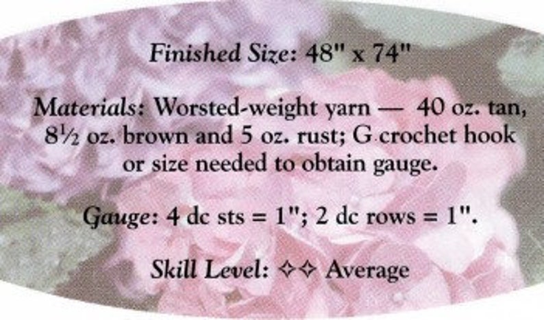 Vintage Filet Crochet Afghan Pattern Falling Leaves Autumn - Etsy