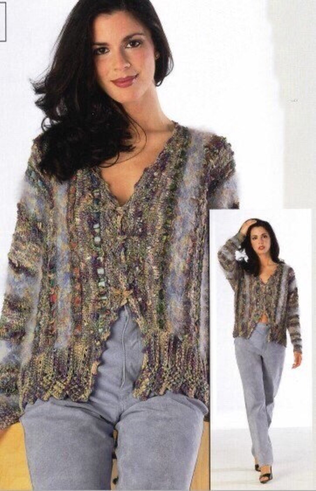 Victorian Jacket Knitting Pattern Romantic Elegant Knitted Sweater PDF ...