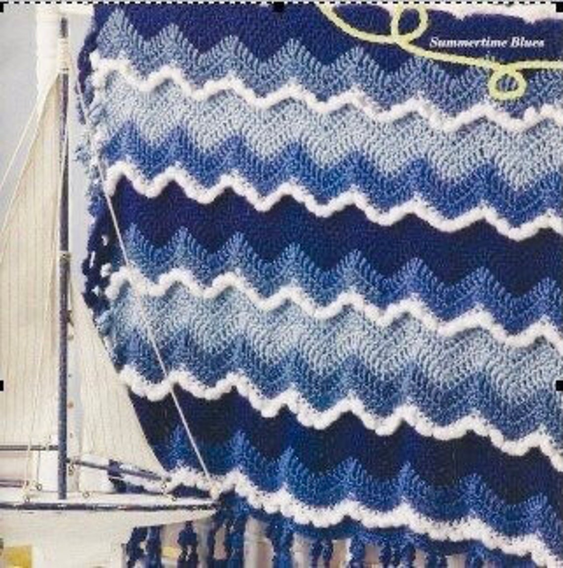 Vintage Crochet Pattern Ocean Waves Ripple Afghan Blanket PDF | Etsy