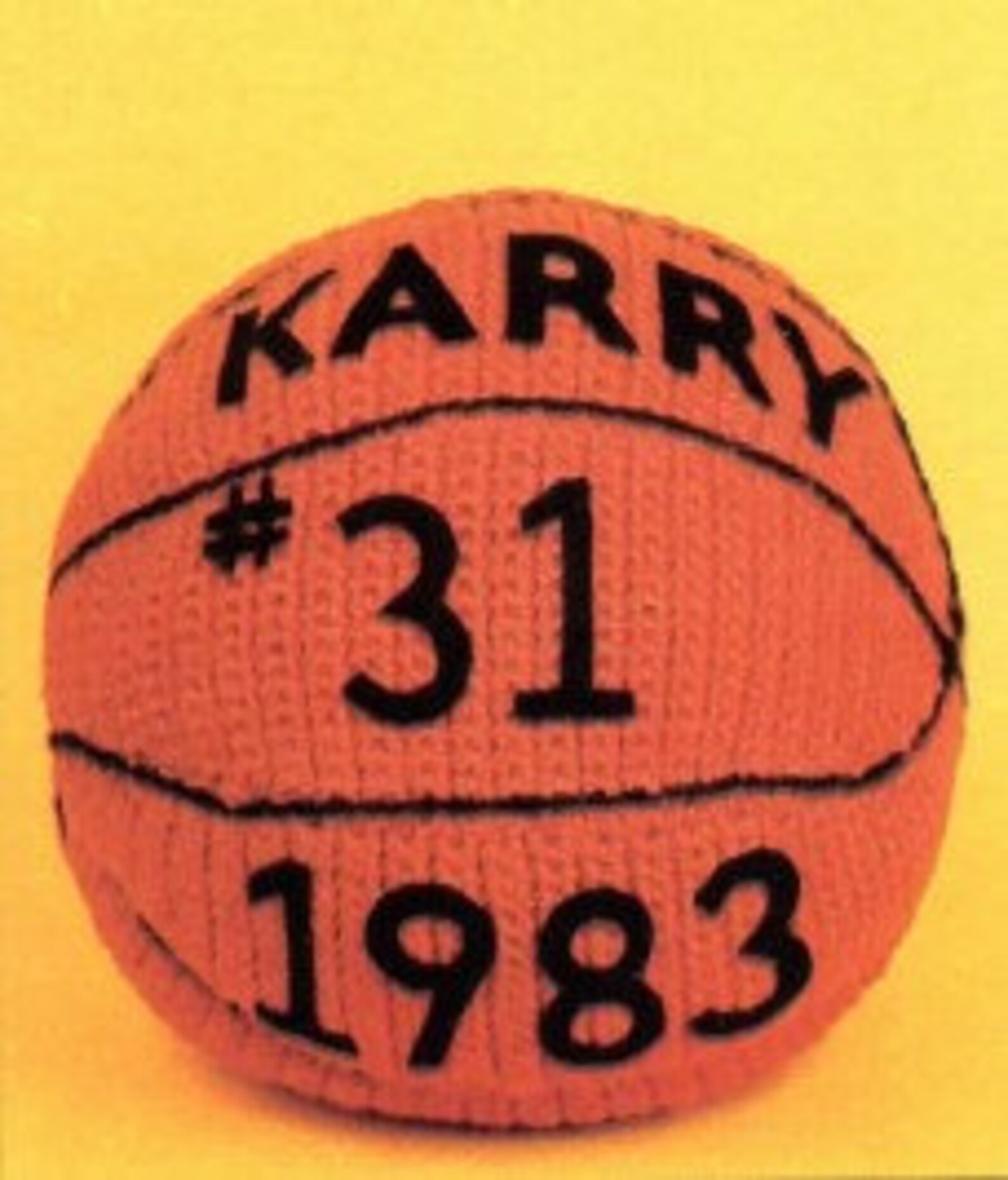Vintage Crochet Pattern Amigurumi Basketball Plush Pillow Toy PDF ...