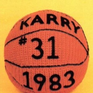 Vintage Crochet Pattern Amigurumi Basketball Plush Pillow Toy PDF ...