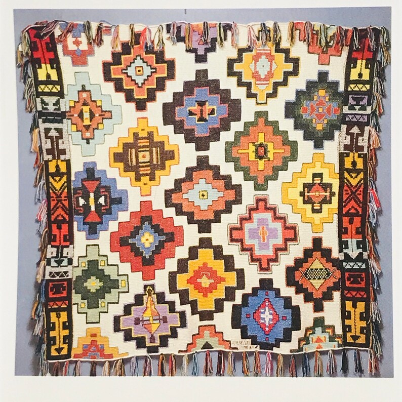 Vintage Crochet Pattern Aztec Mayan Mystique Afghan Blanket - Etsy