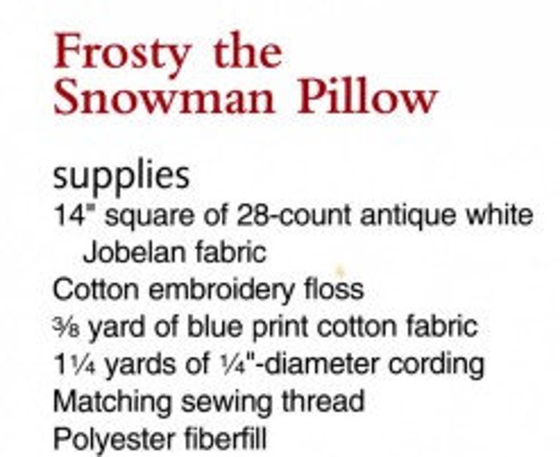 Vintage Christmas Cross Stitch Pattern Frosty the Snowman - Etsy