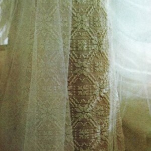 Vintage Heirloom Filet Crochet Wedding Dress Bride Bridal Long Maxi ...