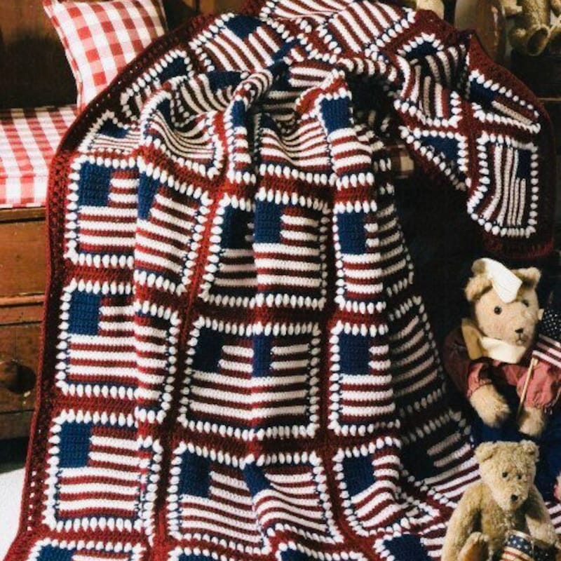 Blue Flag With White Square - Etsy