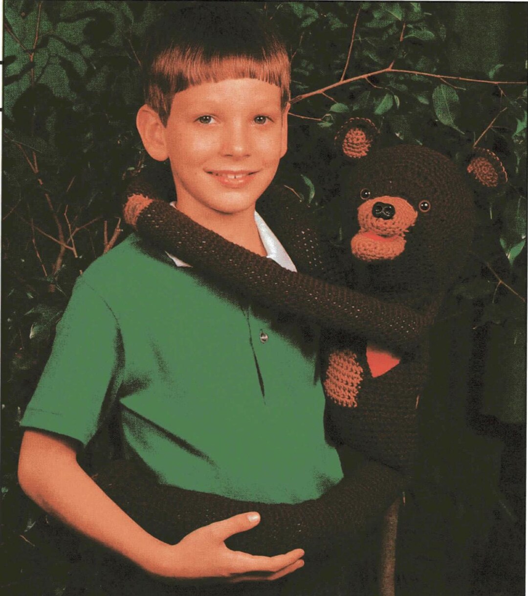 Vintage Crochet Pattern Huggy Bear Wrap Around Puppet Amigurumi Stuffed ...