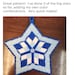 Vintage Plastic Canvas Christmas Ornament Pattern Icy Blue Stars Tree ...