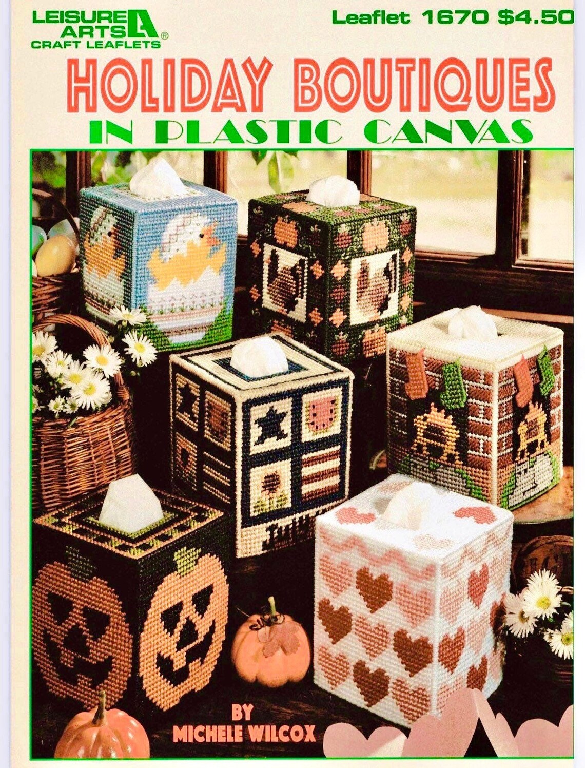 Vintage Plastic Canvas Patten Book Holiday Boutique Tissue Box - Etsy