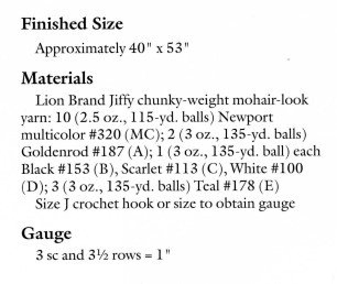 Vintage Crochet Pattern Fish Afghan Swimming Beach Aquarium Blanket ...